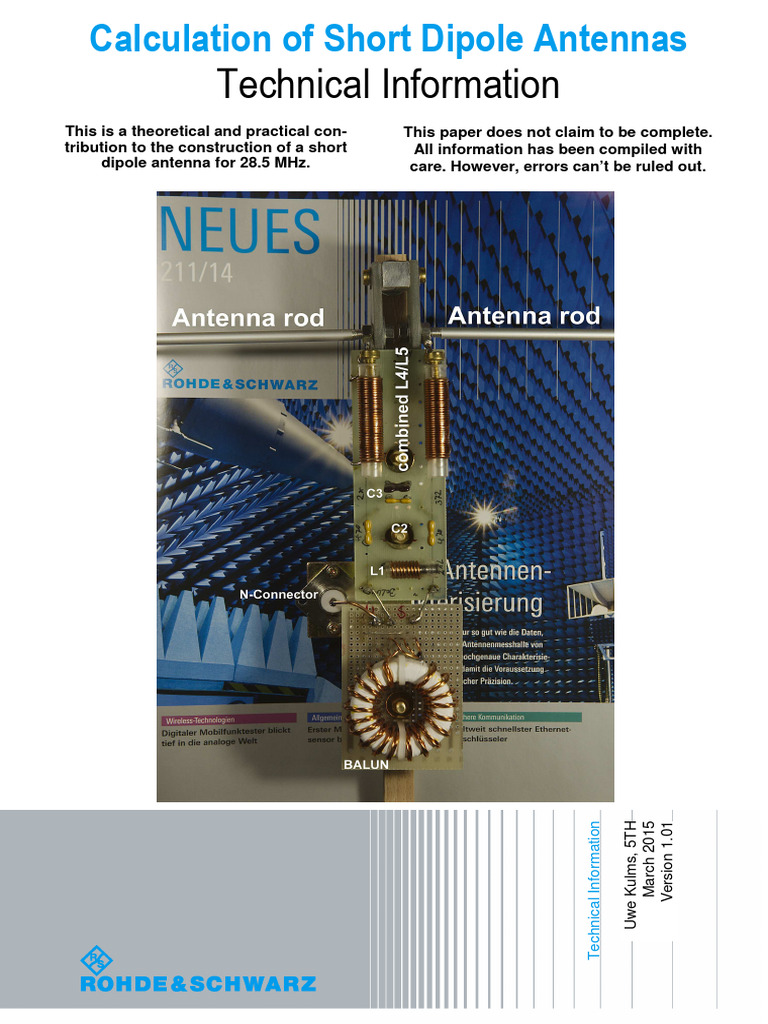 Short Dipole Antenna | PDF