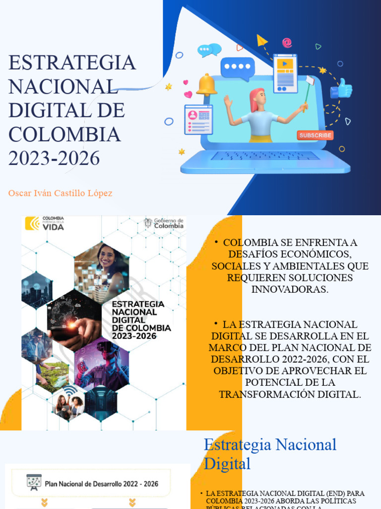 Estrategia Nacional Digital Colombia 2023-2026 | PDF | Inteligencia ...
