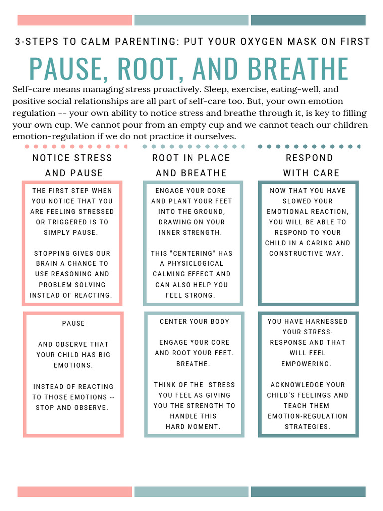 Steps of Calm Parenting | PDF | Emotional Self Regulation | Stress ...