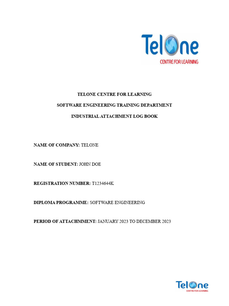 Telone Centre For Learning Se Log Book | PDF | Reliability Engineering | Software