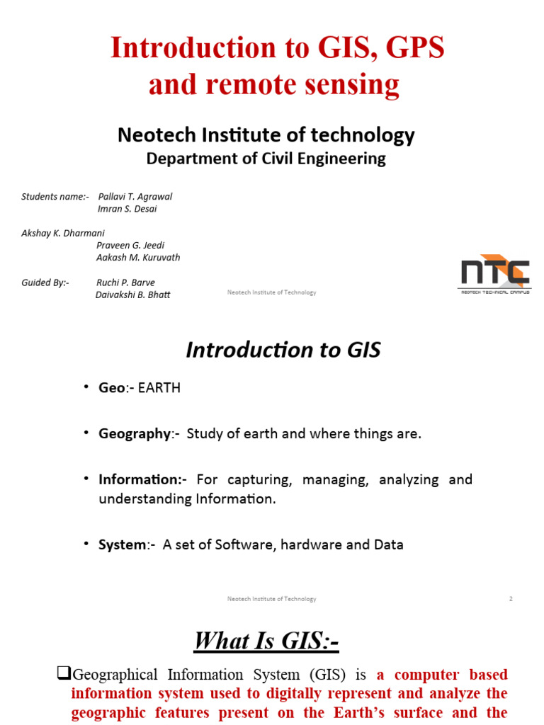 GIS, GPS, and Remote Sensing Overview | PDF | Geographic Information System | Remote Sensing