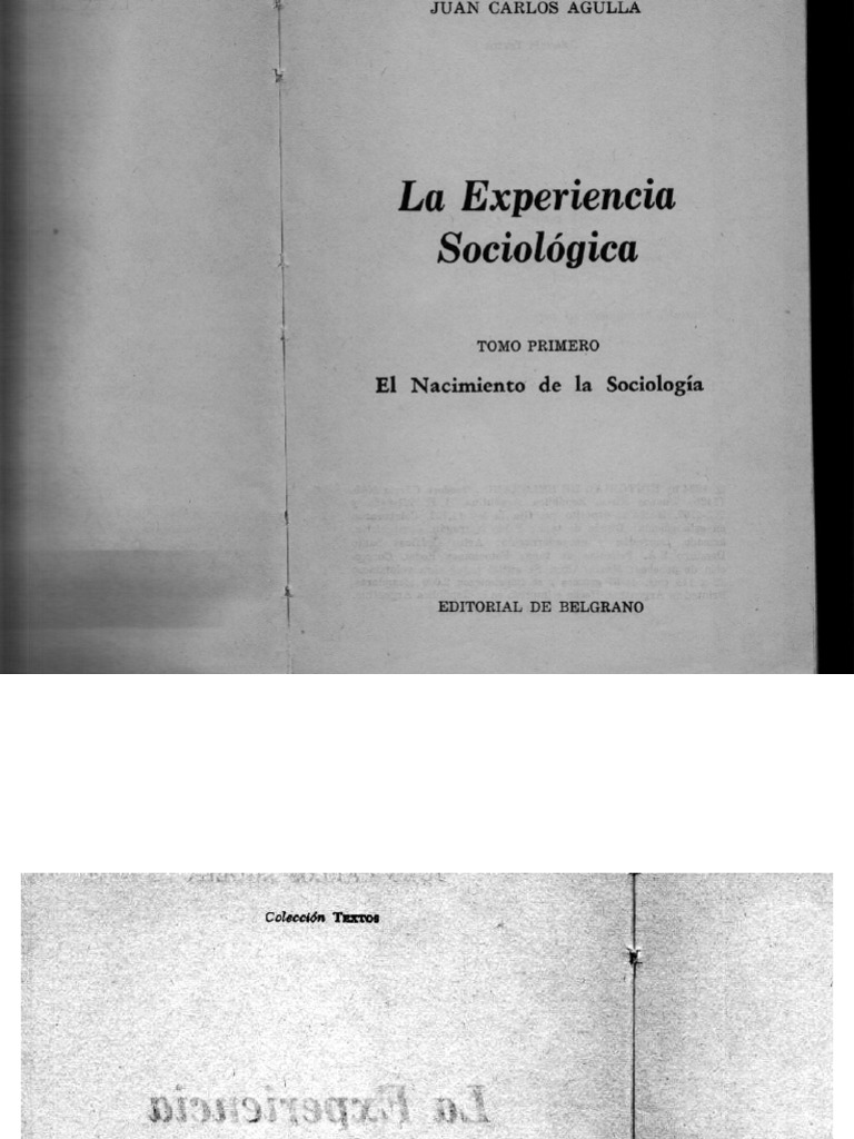 Agulla - El Nacimiento de La Sociologia Cap. 7 | PDF