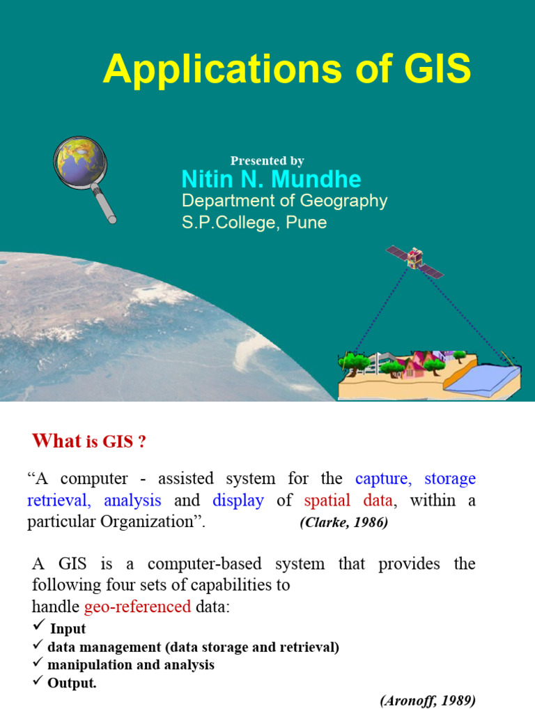 Lecture Delivered On Applications of GIS | PDF | Geographic Information System | Geomatics
