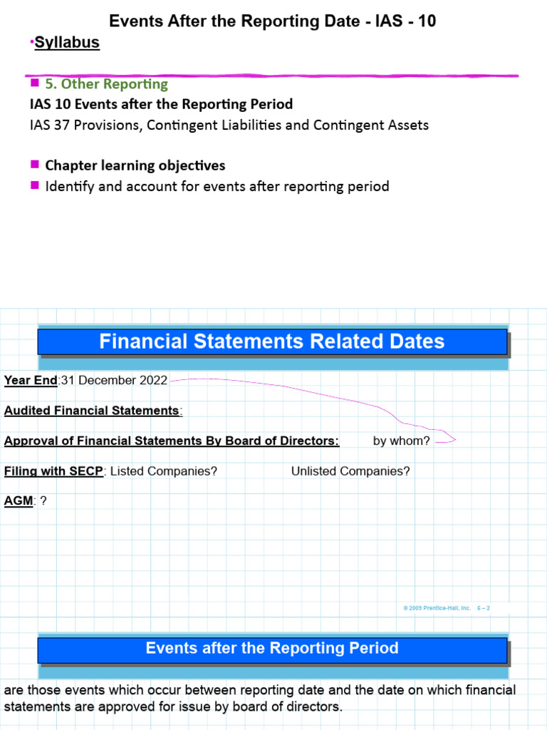 Accounting for Events After the Reporting Date | PDF | Deferred Tax ...