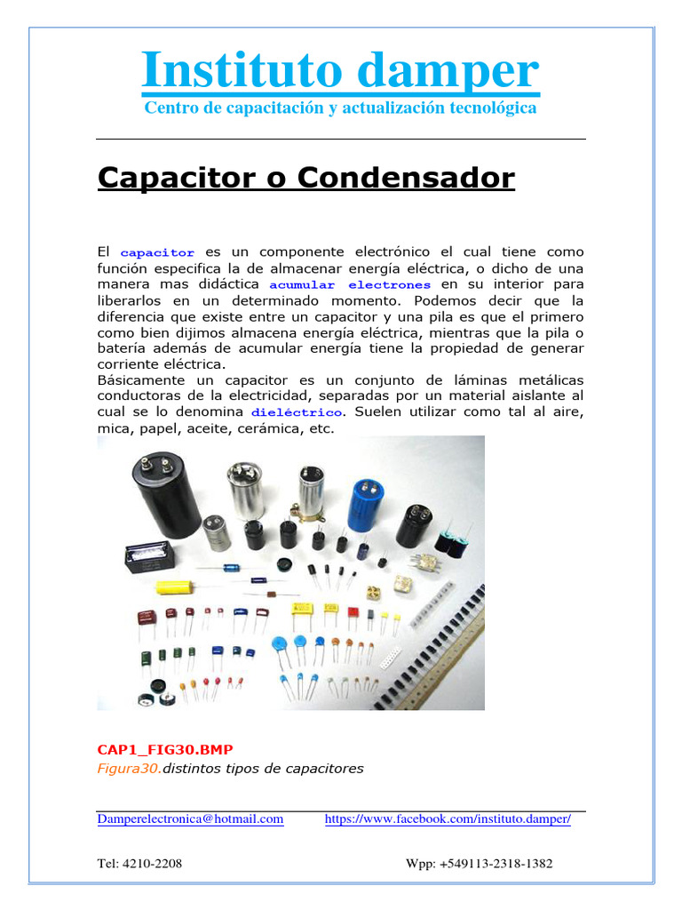CAPACITORES | Descargar gratis PDF | Condensador | Ciencias fisicas