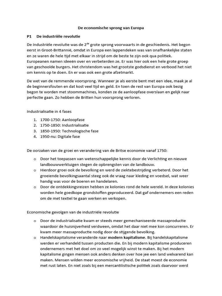 De economische sprong van Europa H9 MEMO | PDF