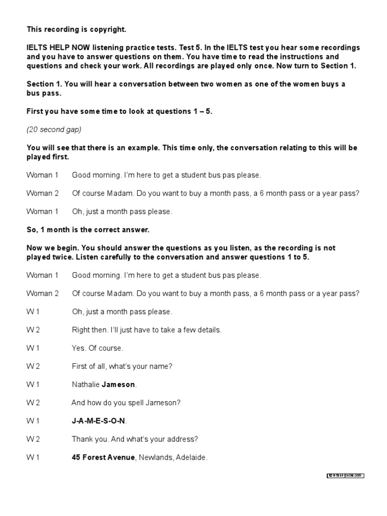 Listening Script 5 | Bridge | Fish | Free 30-day Trial | Scribd