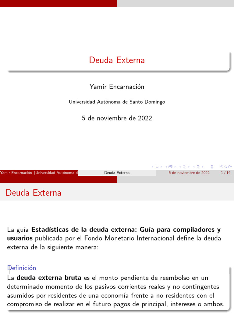 Deuda_Externa | PDF | Deuda gubernamental | Economias