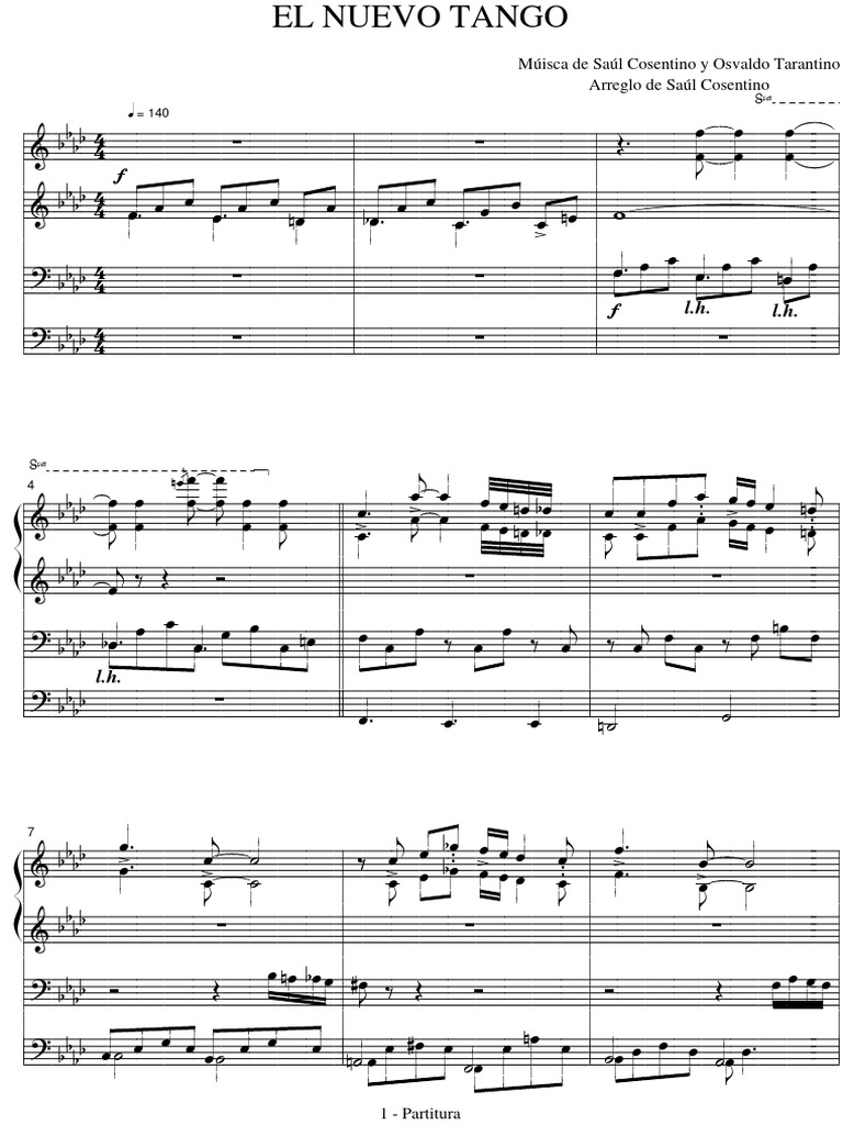 1 El Nuevo Tango Score | PDF | Lexicologie | Langues du Royaume-Uni