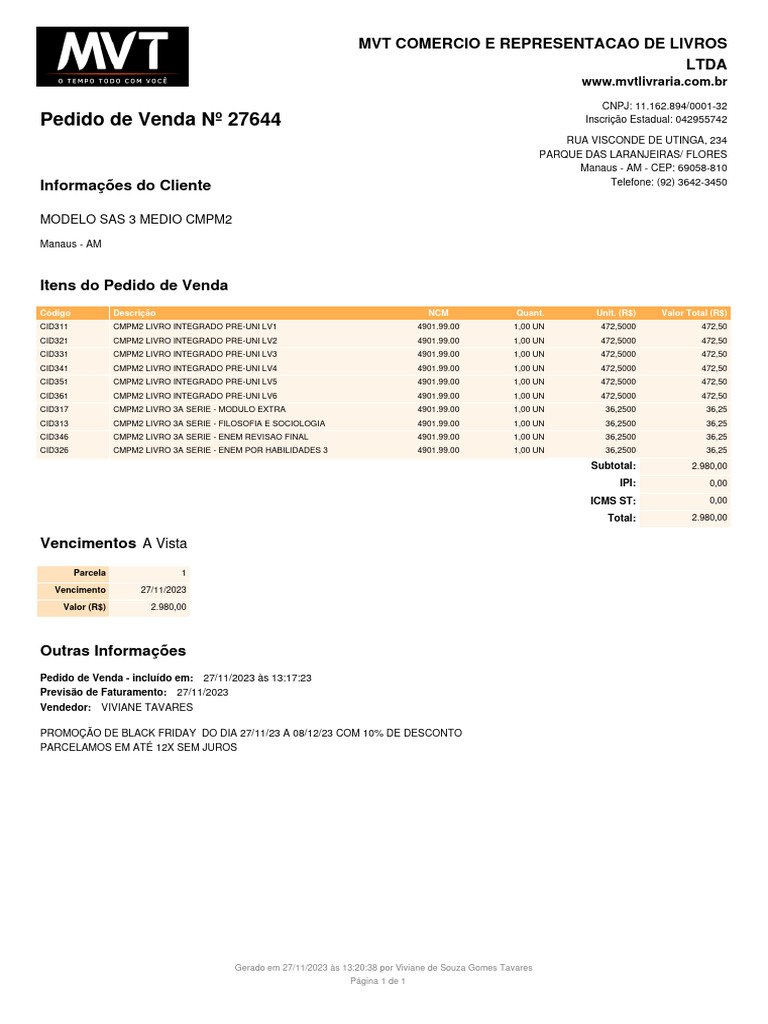 Modelo Sas 3 Serie CMPM 2 | PDF