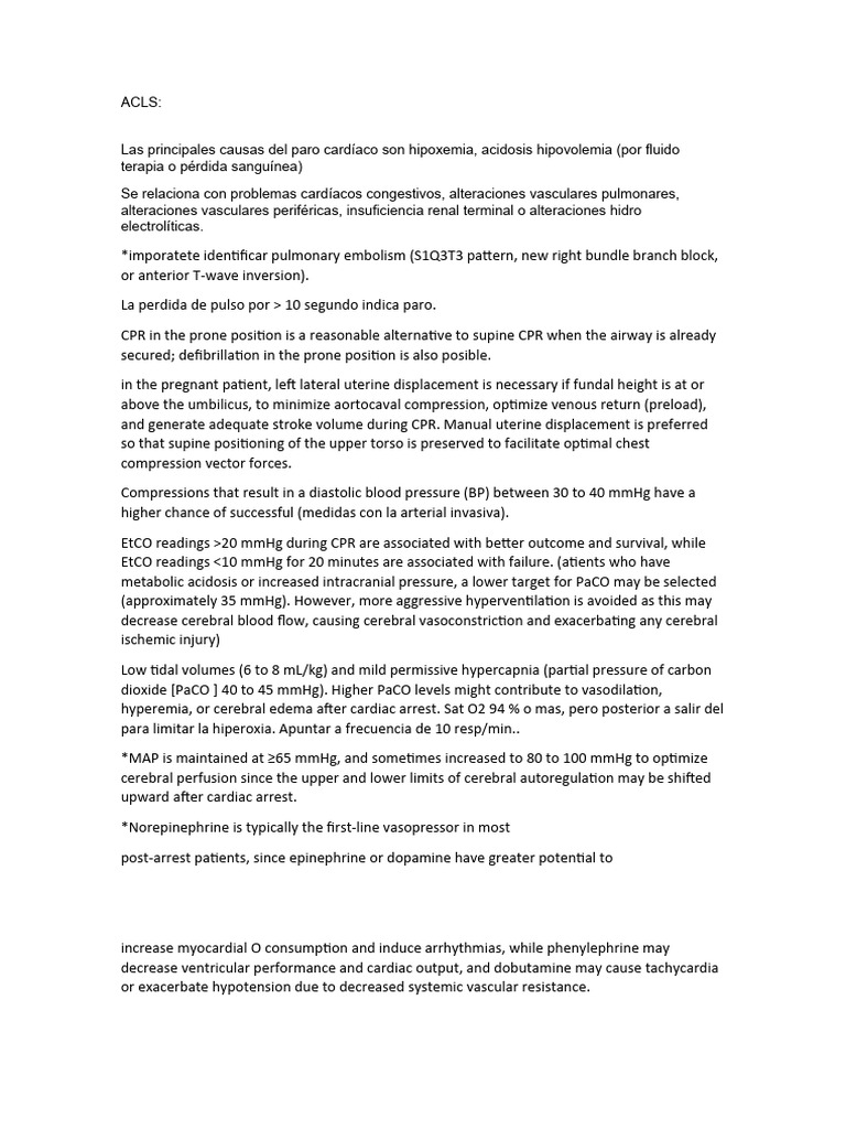 ACLS | PDF | Wellness | Science & Mathematics