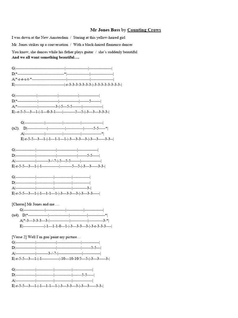 MR Jones Bass Tab | PDF