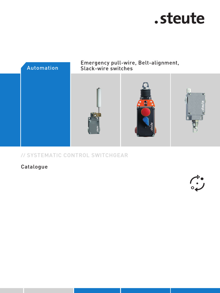 Emergency Pull Wire Pull Wire Belt Alignment Switches En PDF Switch