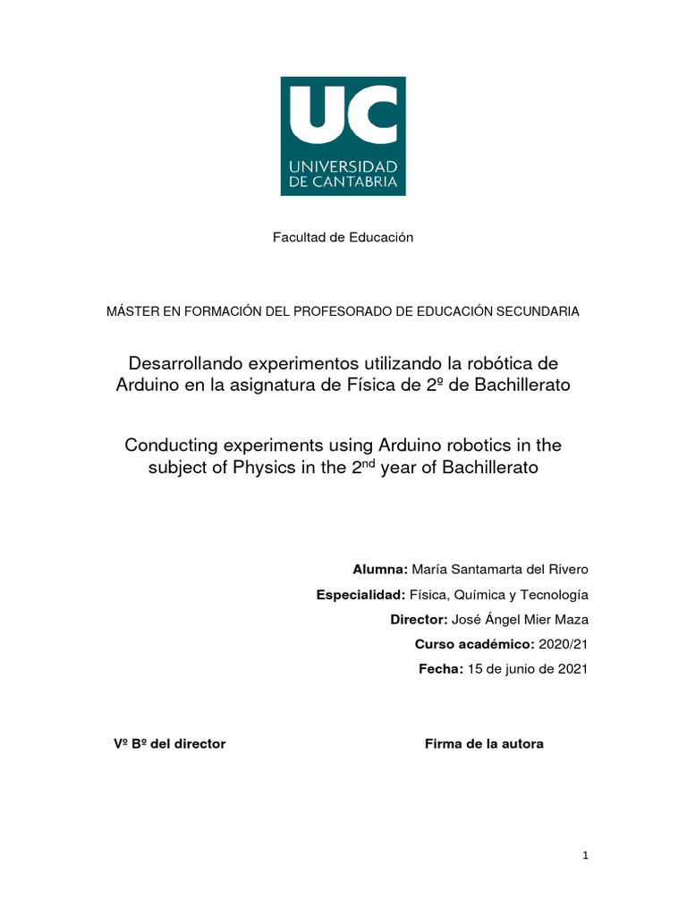Fisica Con Arduino | PDF | Plan de estudios | Enseñando Fisica Con Arduino | PDF | Plan de estudios | Enseñando