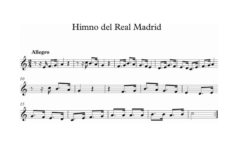Himno Real Madrid | PDF