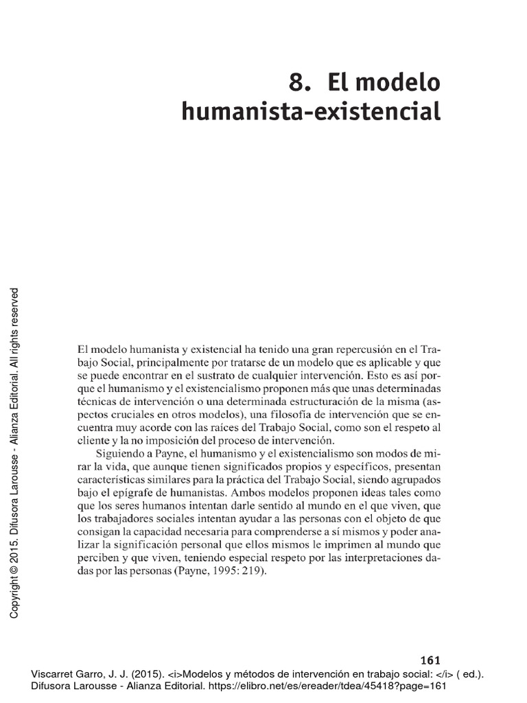El Modelo Humanista Existencial | PDF