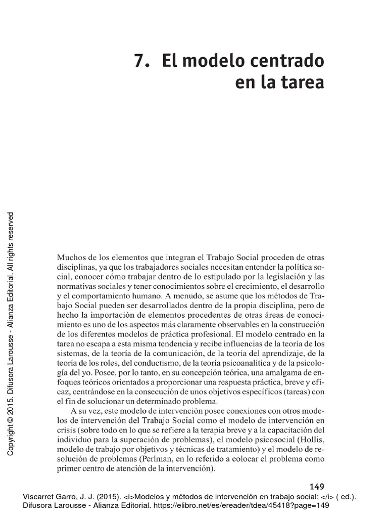 El Modelo centrado en la tarea | PDF