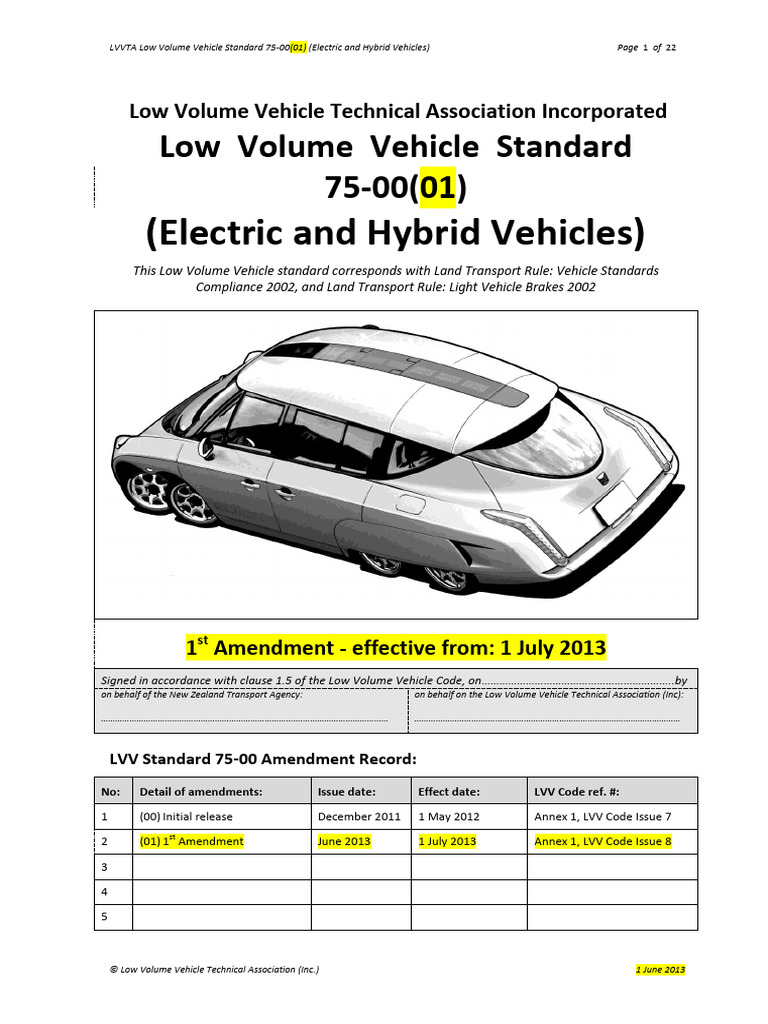 LVVTA STD Electric and Hybrid Vehicles | PDF | Fuse (Electrical ...