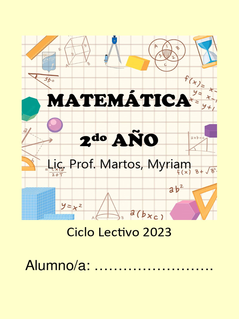 Cuadernillo de Matematica 2do Ao Ciclo Lectivo 2023 | PDF | Entero | División (Matemáticas)