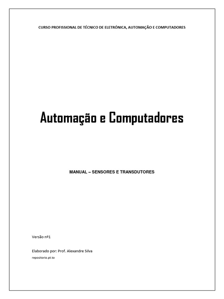 Manual - Sensores e Transdutores | PDF | Relé | Ultrassom
