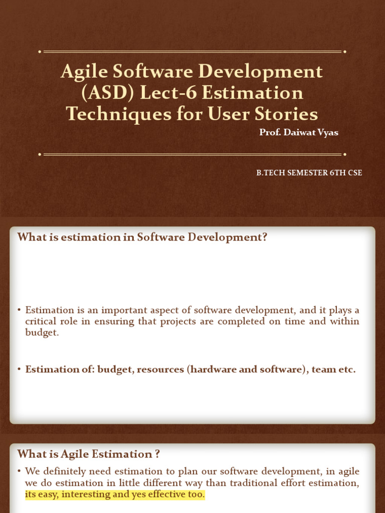 5 Agile Estimation | PDF