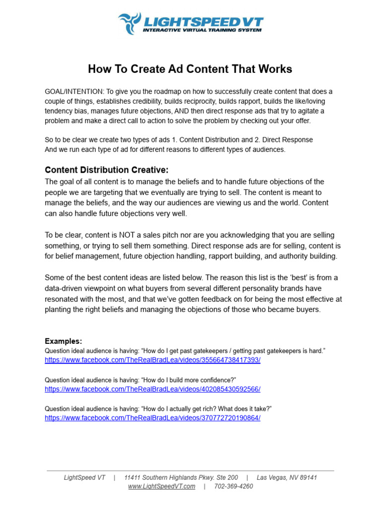 How To Create Ad Content That Works | PDF