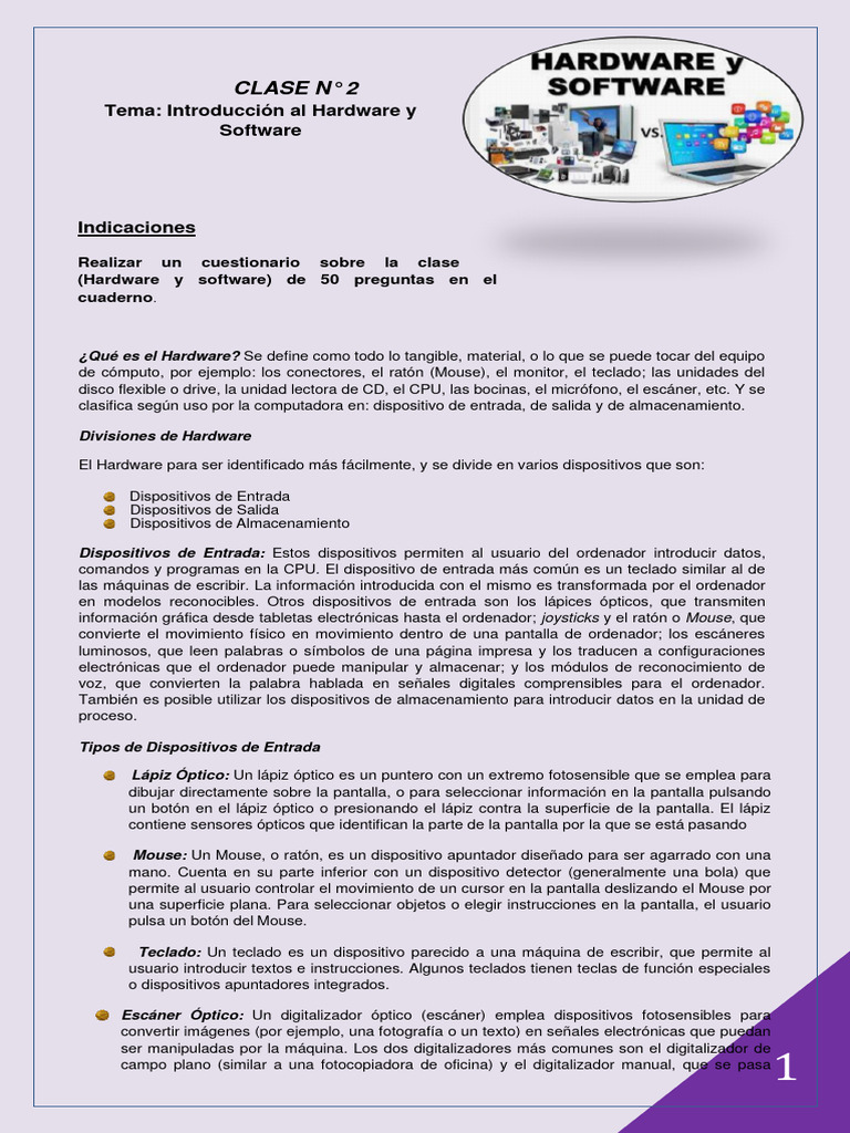 Clase #2 Hardware y Software 2024 | PDF