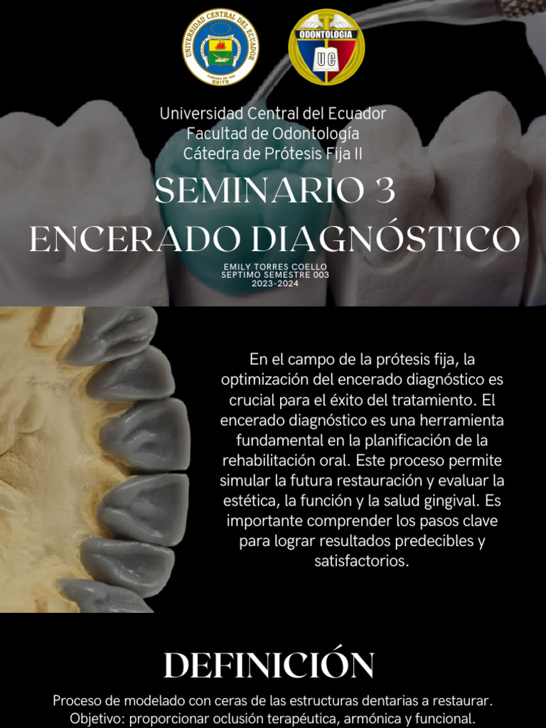 Seminario 3 Encerado Diagnóstico | PDF | Dentadura postiza | Odontología