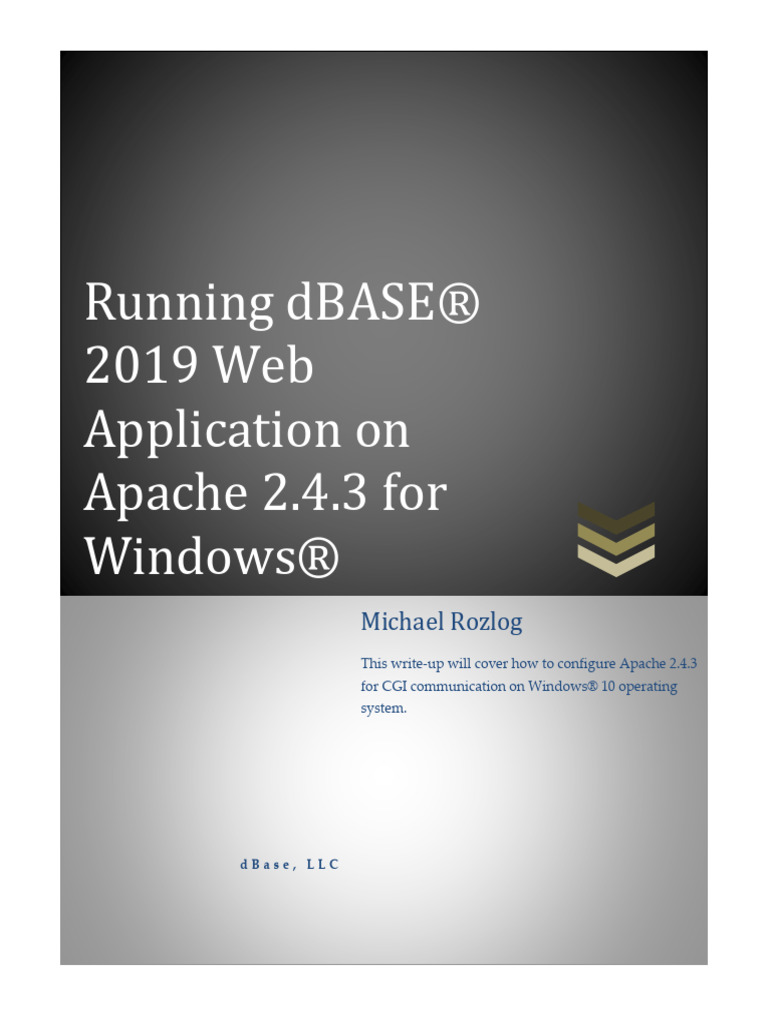 dBASE 2019 and Apache 24x - Configuration Guide | PDF | Networking ...
