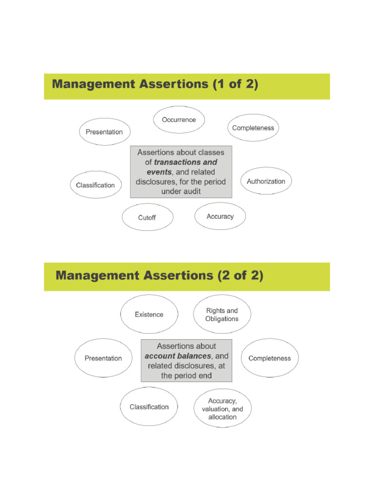 Management Assertions Audit Pdf