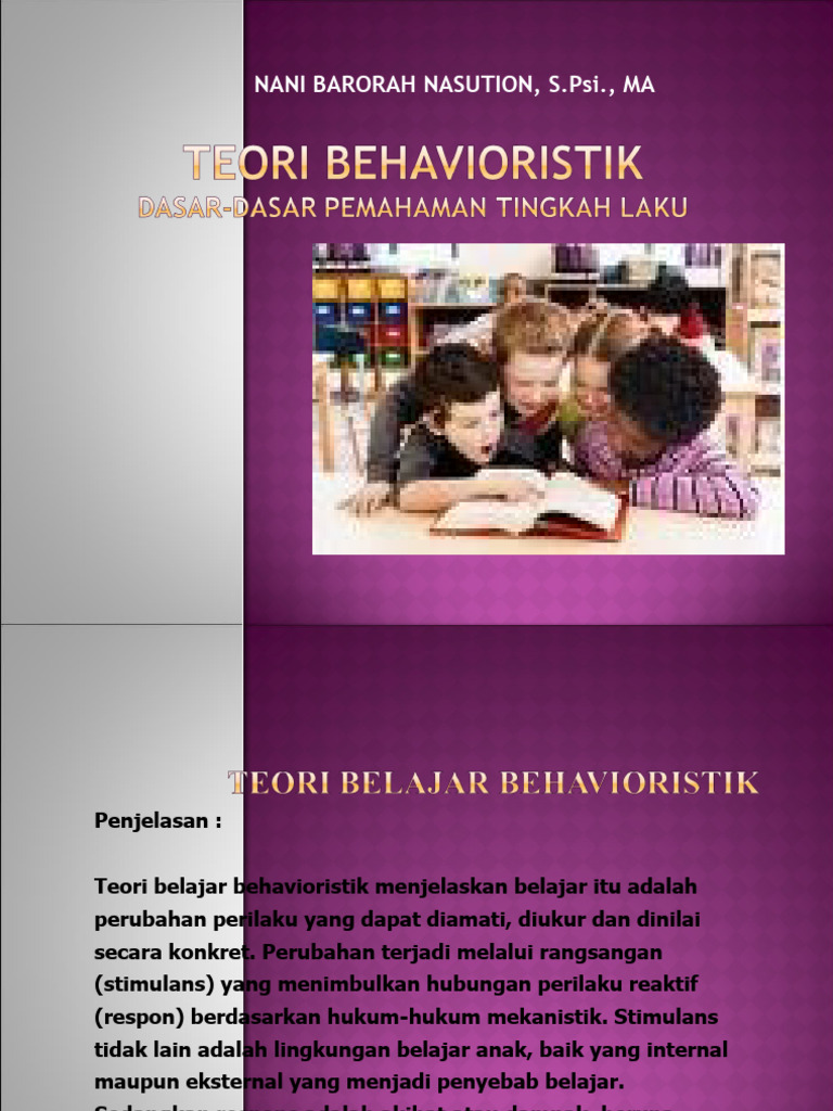 Teori Belajar Behavioristik | PDF
