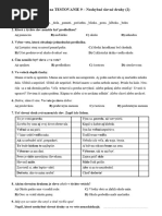 Slovesá - Tematický Test | PDF