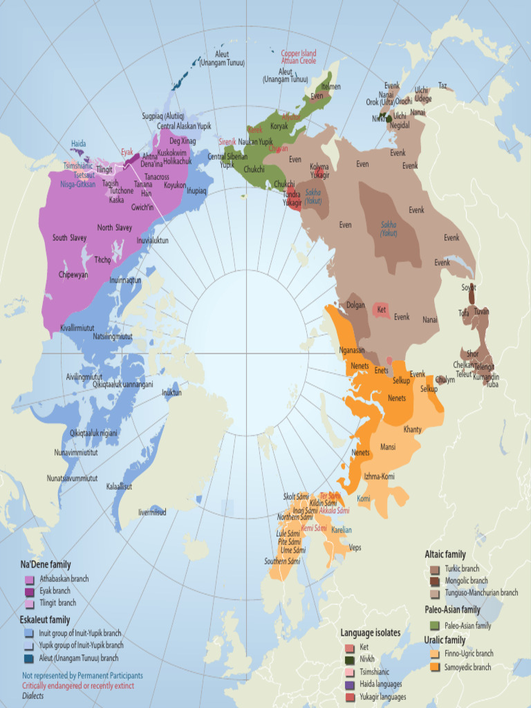 Arctic Linguistic Map of Polar Stuffzzzzz | PDF | Eskimo | Languages Of ...