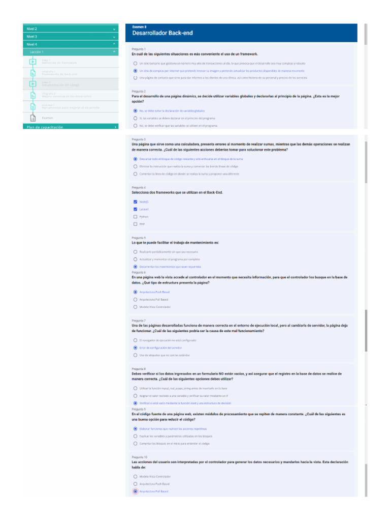 Desarrollador Back-End Eval 8 p1 | PDF