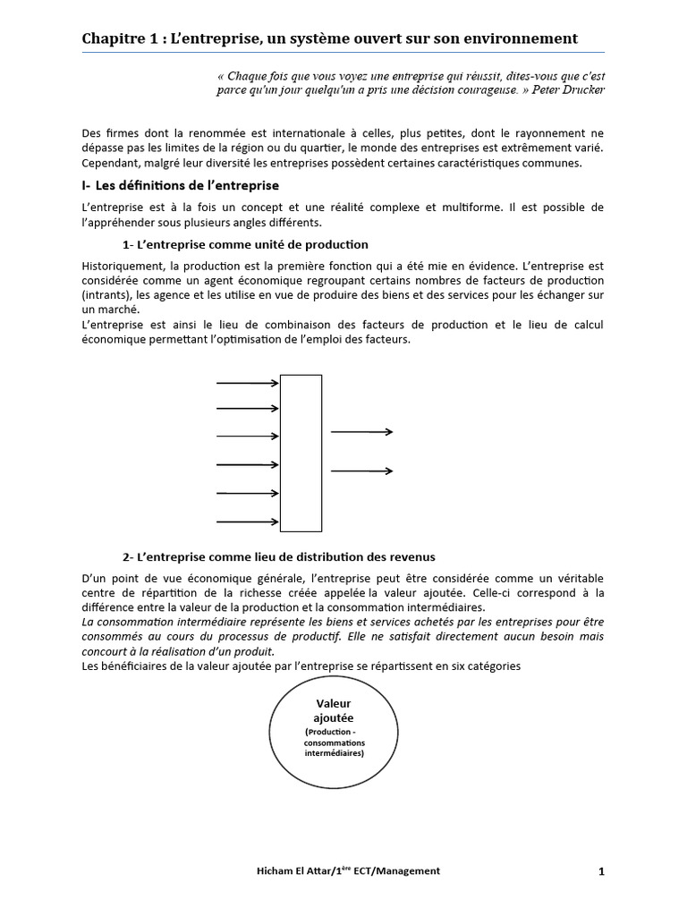 L'entreprise : un système ouvert complexe | PDF | Business ...
