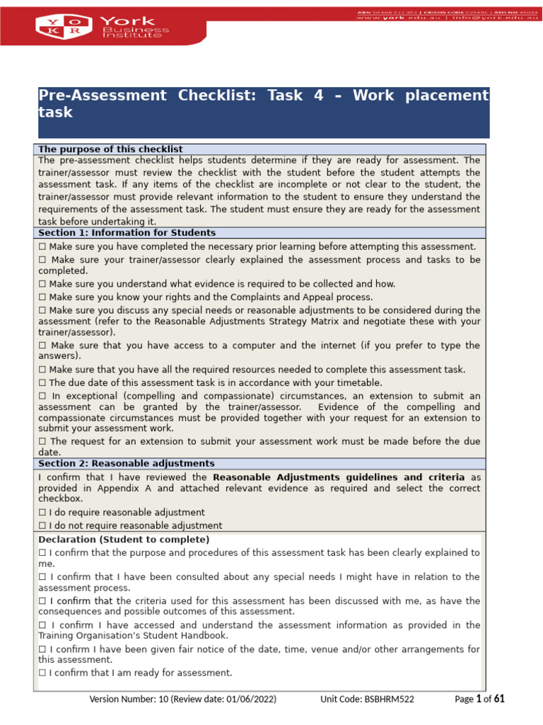 Kate Task4 BSBHRM522 Assessments Pack 2 | Download Free PDF ...