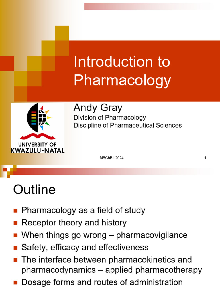Introduction To Pharmacology 2024 Presentation | PDF