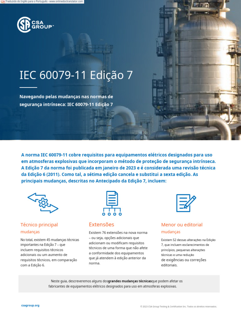 Principais Mudanças na IEC 60079-11: Edição 7 | PDF