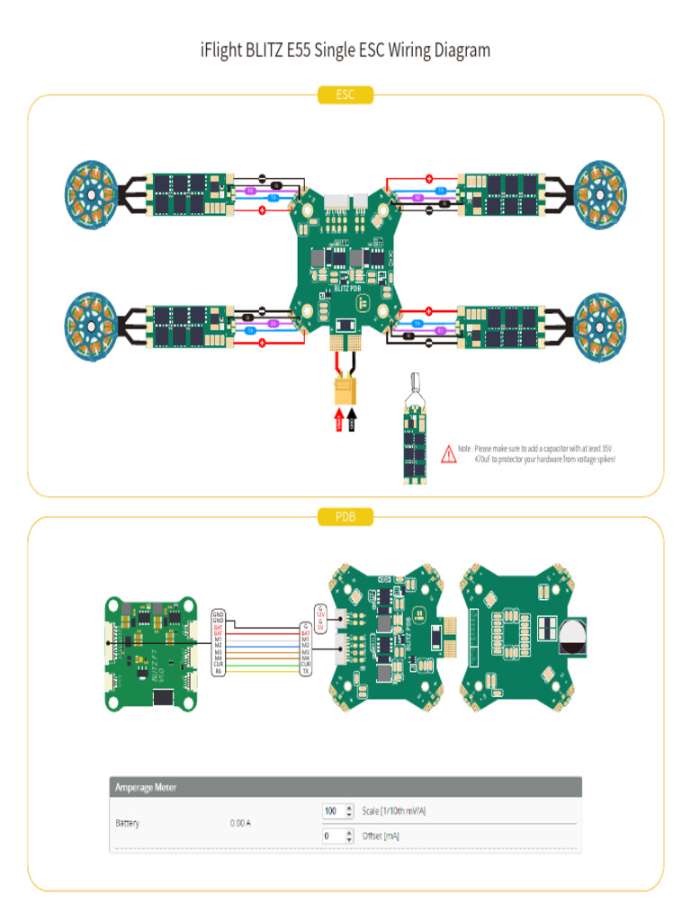 BLITZ E55 Single ESC Wiring Diagram | PDF | Electrical Engineering ...