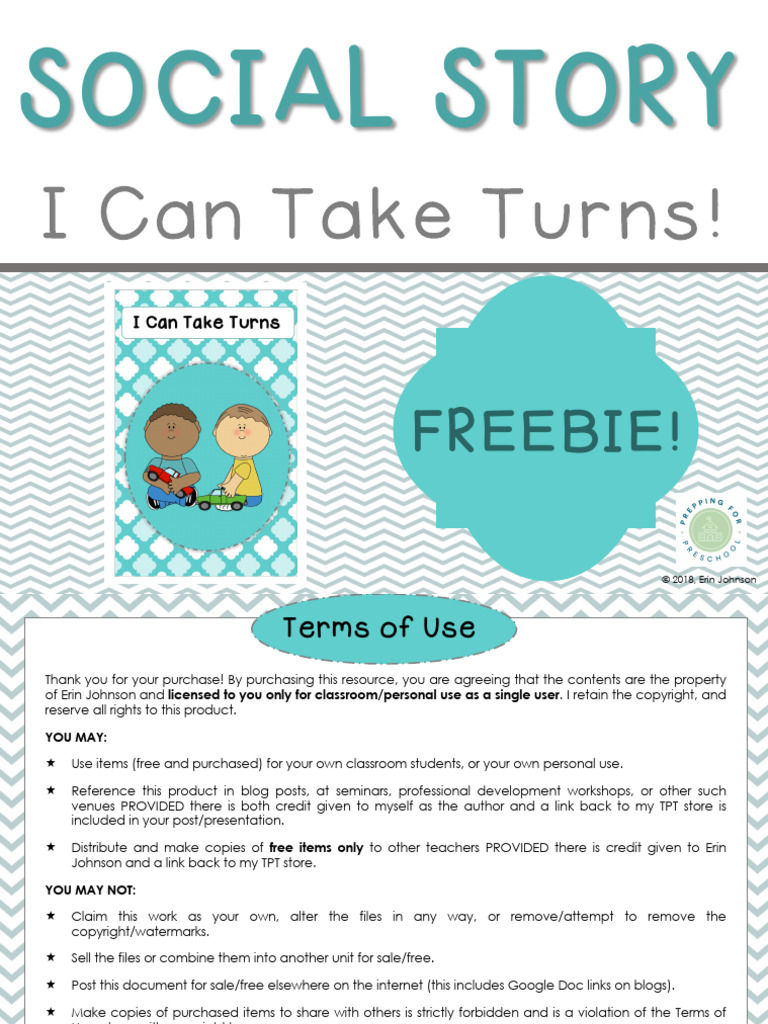 ICanTakeTurnsSocialStory 1 | PDF