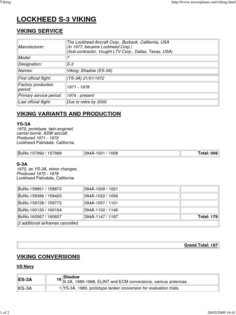 Lockheed S-3 Viking | PDF