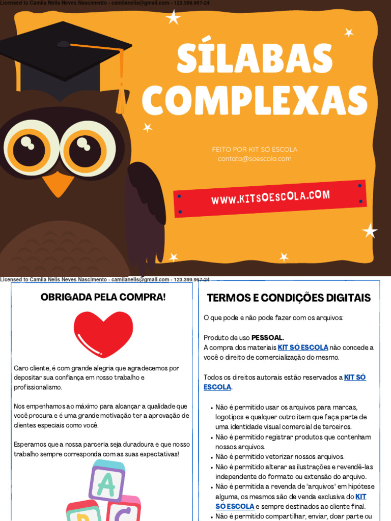 _SILABAS+COMPLEXAS+-+CORUJINHA+ABC (1) | PDF