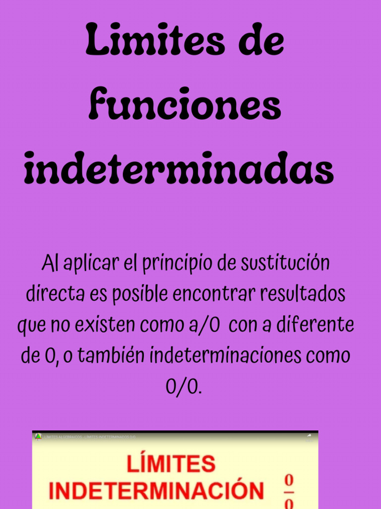 Limites de Funciones Indeterminadas | PDF