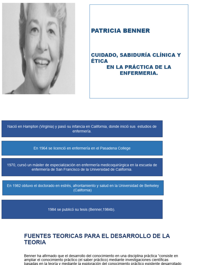 Patricia Benner | PDF | Enfermería | Conocimiento