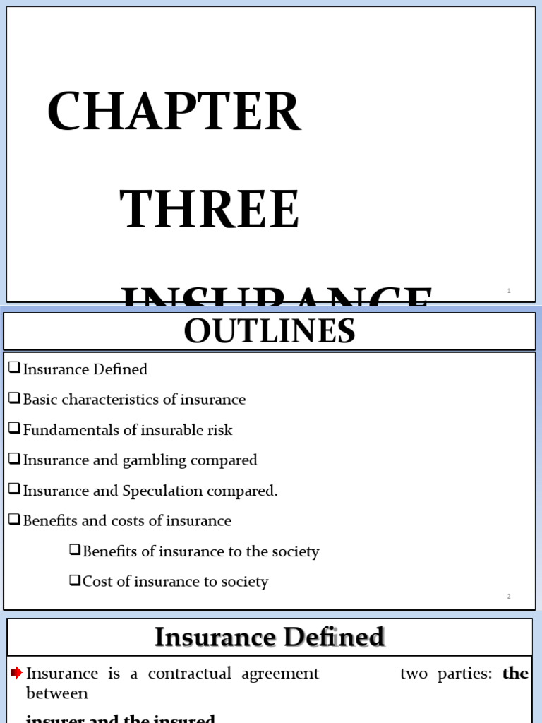 Risk Management and Insurance CH - 03 - Insurance | PDF | Insurance | Risk