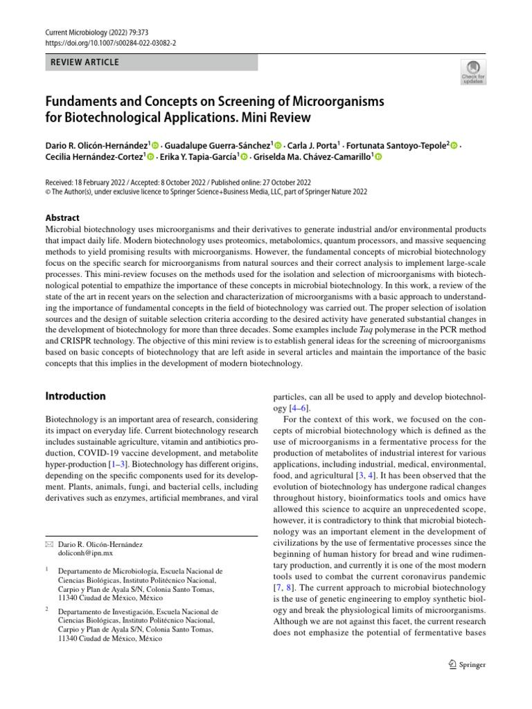 Olicón, 2022 | PDF | Microorganism | Biotechnology