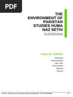 THE Environment of Pakistan Studies Huma Naz Sethi | PDF