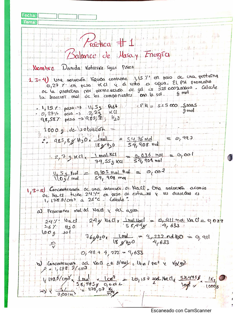 Práctica #1 Mec - Fluidos | PDF