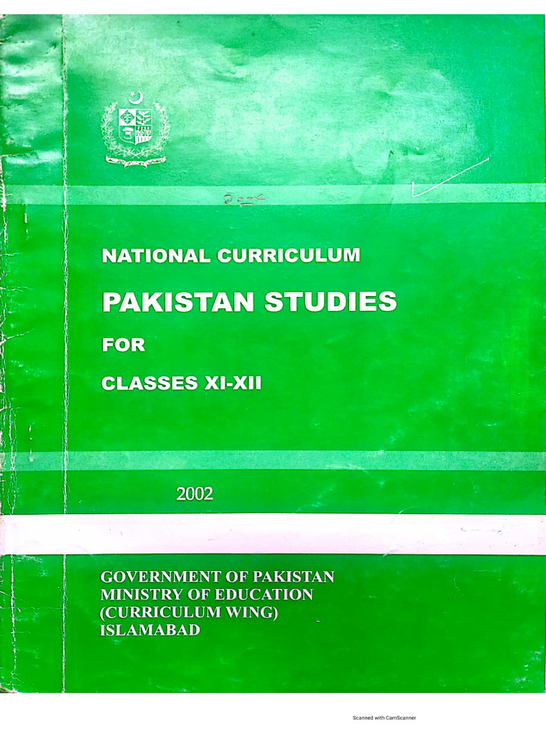 Curriculum of Pakistan Studies XI-XII 2002along With SLOs | PDF