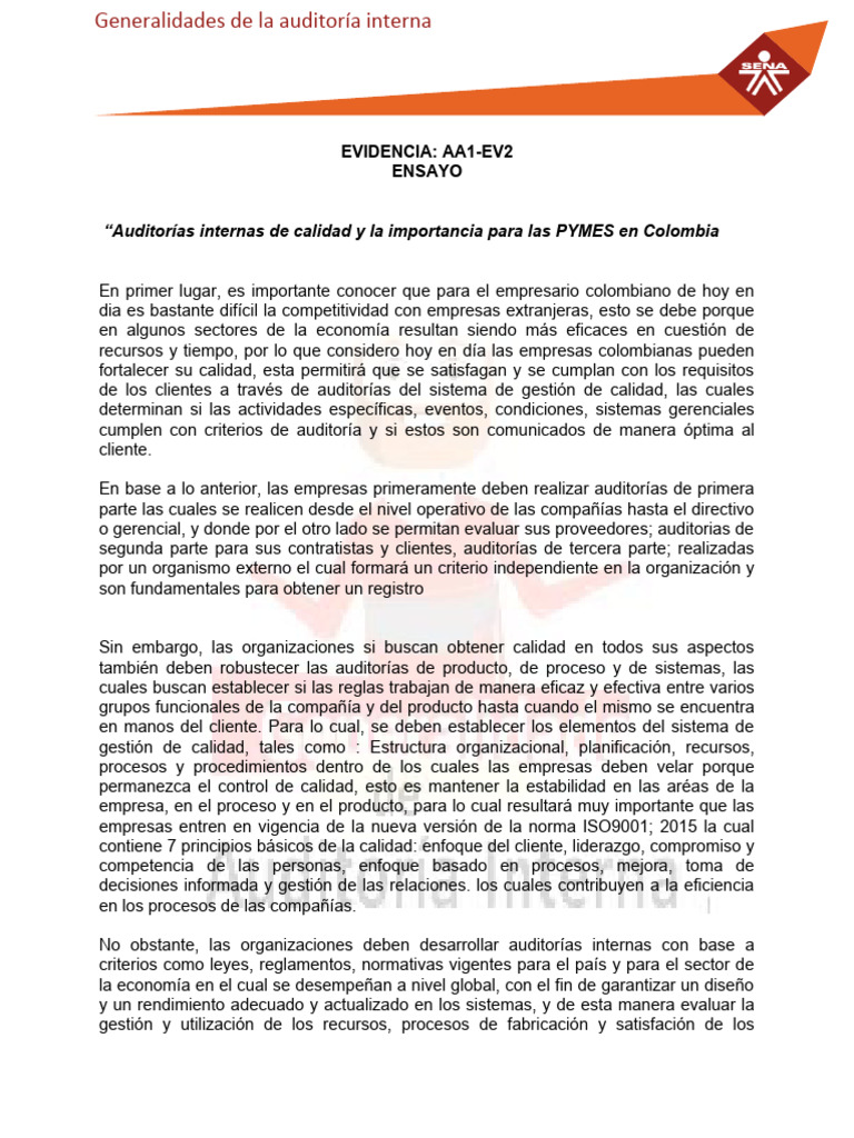 Evidencia Aa1 Ev2 Ensayo Camila Andrea Huertas | PDF